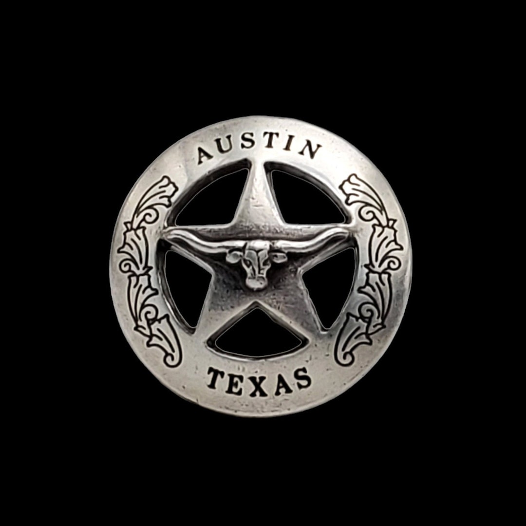 1-1/8" Austin Ranger Star HRSP Screw-back Concho - Etsy