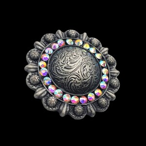 Set of 6 - Saddle Concho Set Clear AB Crystal Cabs - Etsy