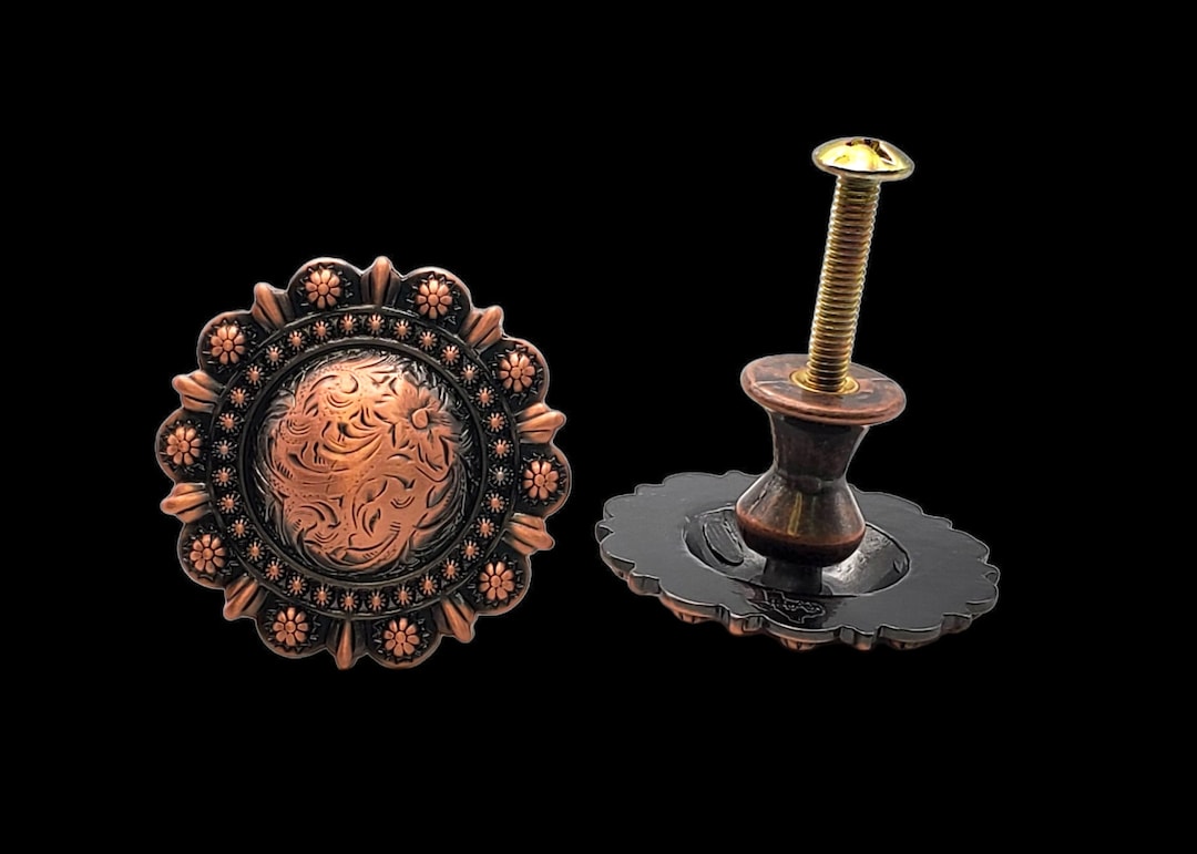 Texhas Berries Cabinet Knobs (pair) Antique Copper - Etsy