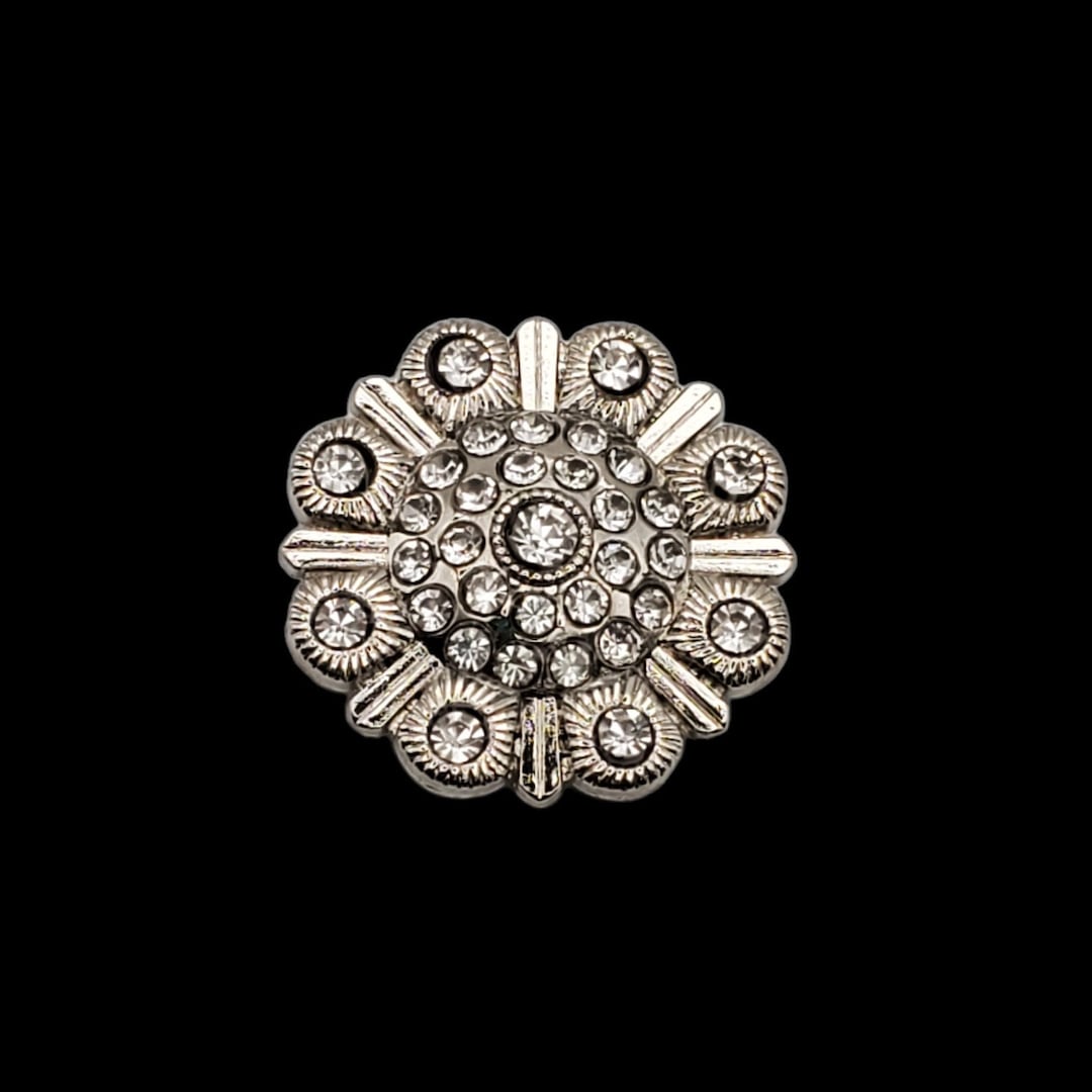 1" Rowel Berry Concho NP With Crystal Screw-back Concho - Etsy
