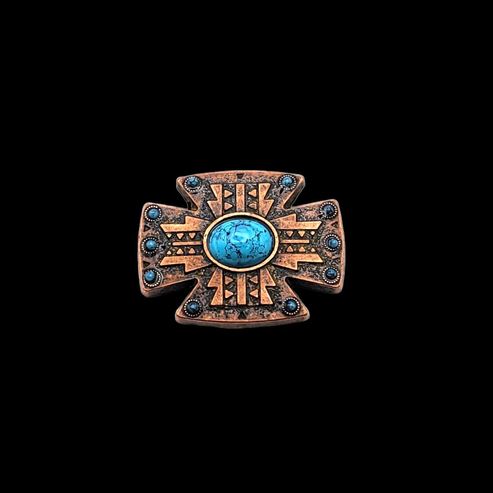 Set of 6 Santa Cruz Saddle Concho Set Antique Copper and - Etsy