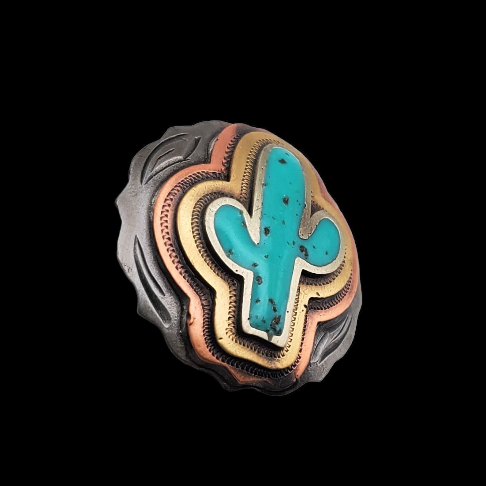 1-1/2" Radiant Cactus Screw Back Concho - Etsy