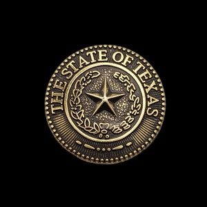 1-1/4" Texas State Seal HRGP Screw-back Concho - Etsy