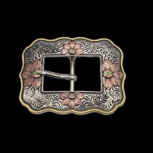 3/4" Floral Rope Edge Tri-color Cart Buckle - Etsy
