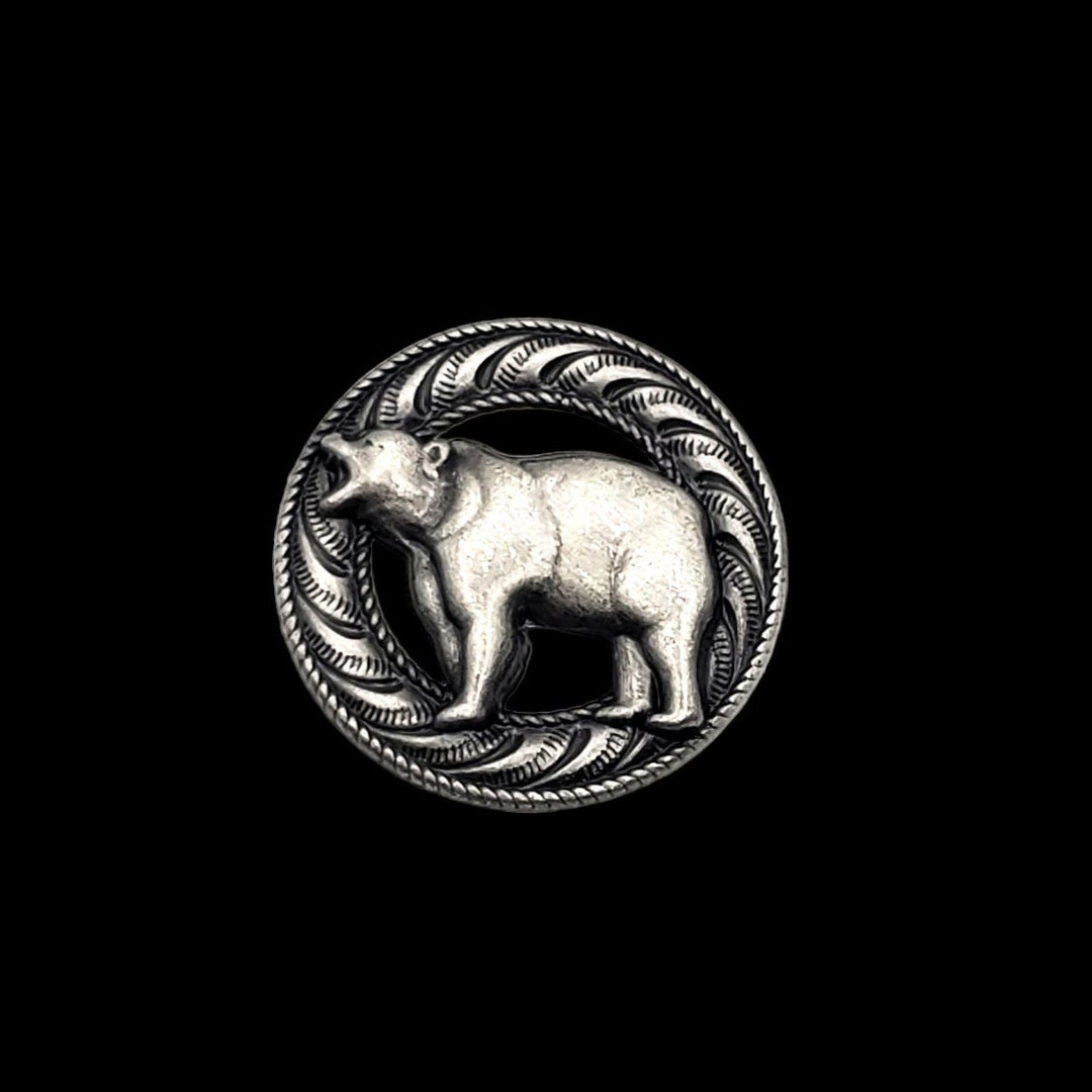 1" Bear Screw-back Concho -- ANP - Etsy