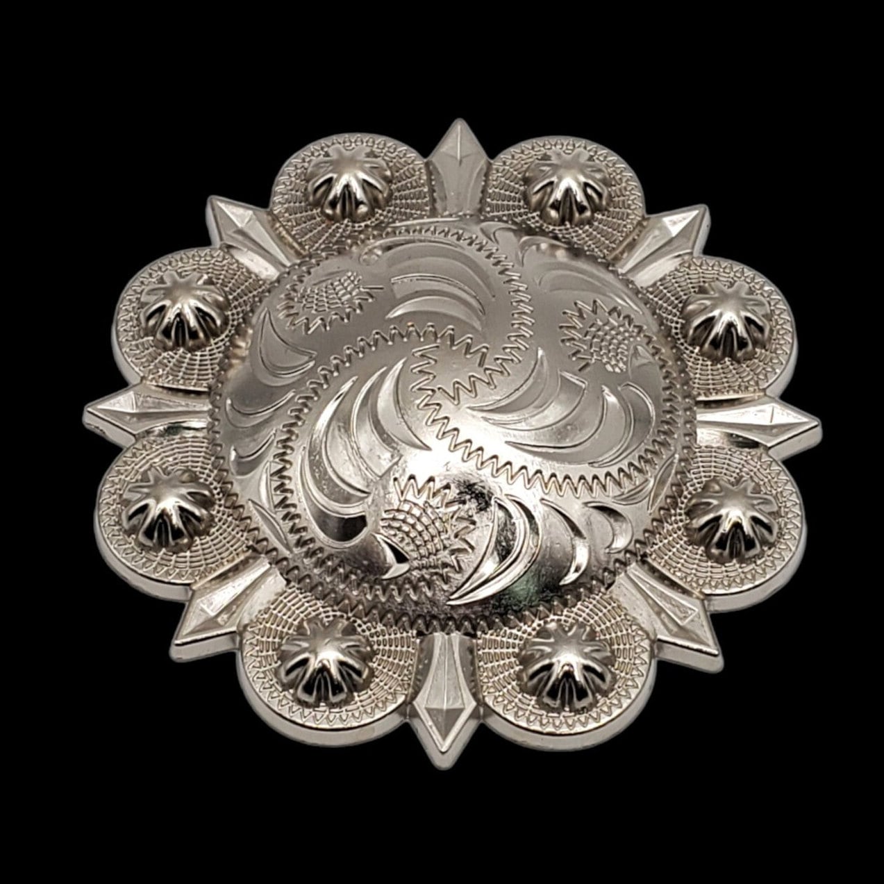 3" Nickel Plated Screw-back Concho. - Etsy