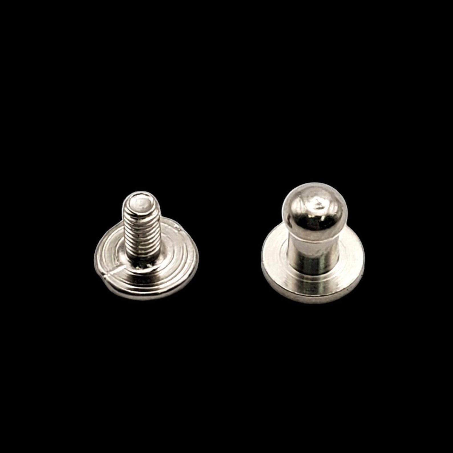 10 Button Studs Small Nickel - Etsy