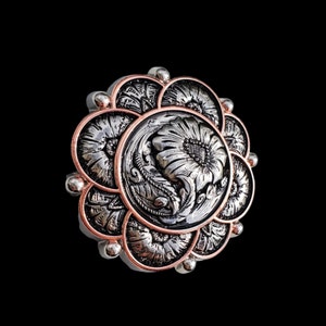 1-1/2" Ransom Rose Screw-back Concho - Etsy