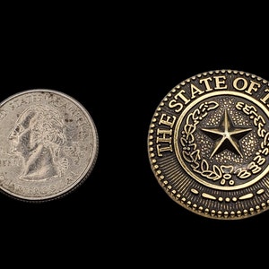 1-1/4" Texas State Seal HRGP Screw-back Concho - Etsy
