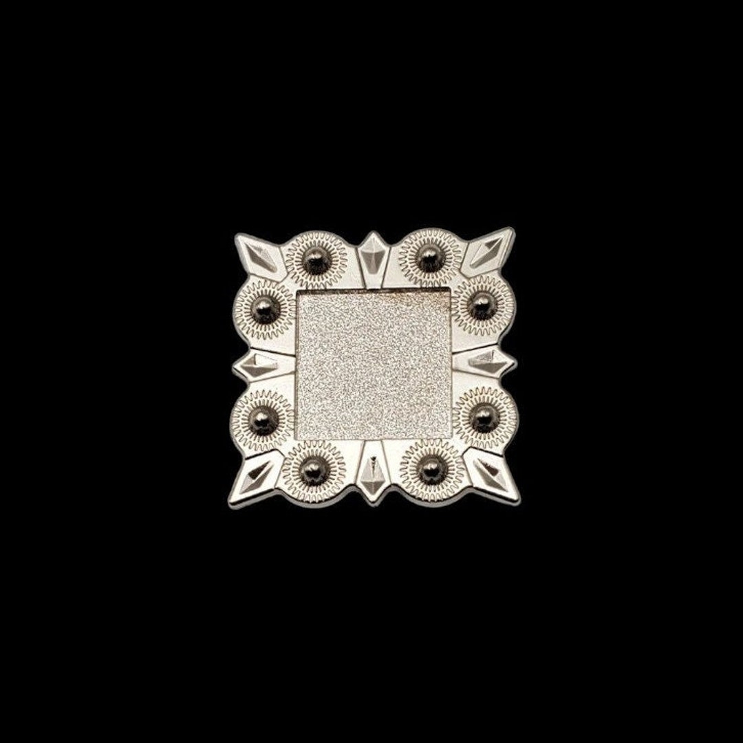 1 Square Berry Blank Screwback Concho Nickel Plated Etsy