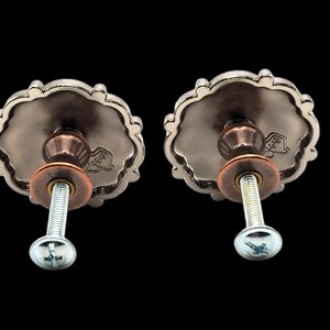 Ransom Rose Cabinet Knobs (pair) Nickel and Copper - Etsy