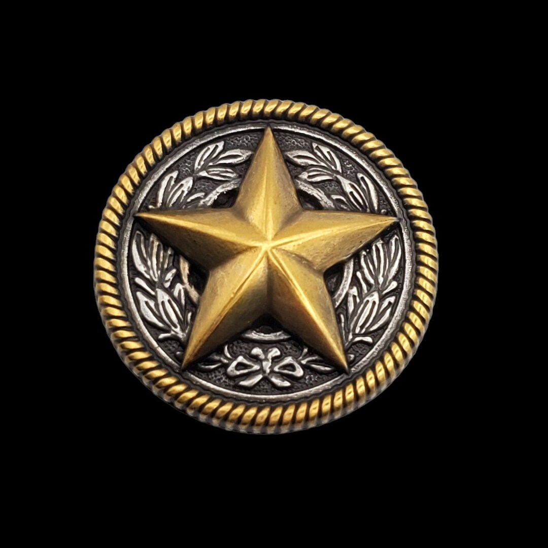 1-1/4" Texhas' Capital Star HRSPGP Screw-back Concho - Etsy