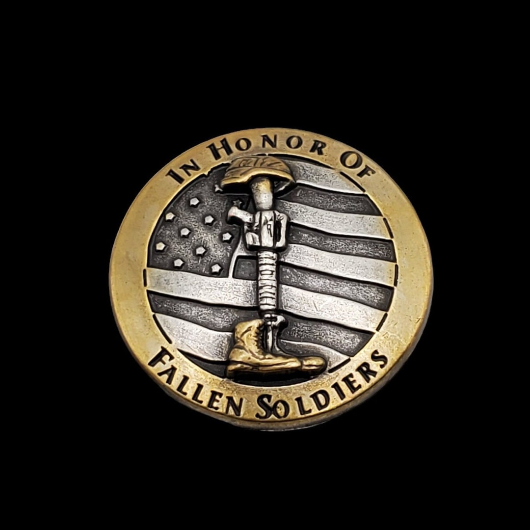 1-1/4" in Honor of Fallen Soldiers Screw Back Concho HRSPGP - Etsy
