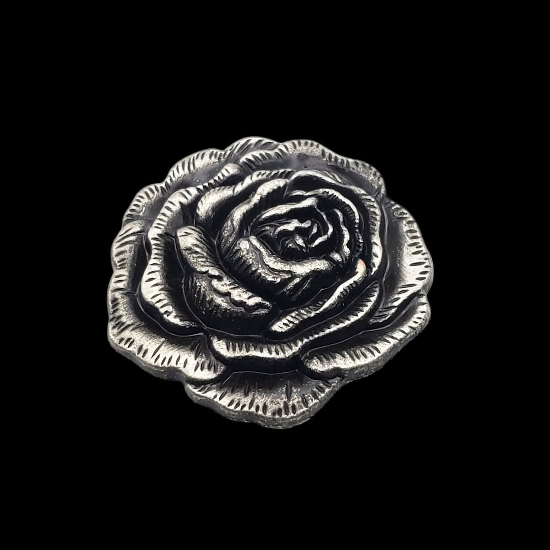 1-1/2" 3-D Rose ANP Screw Back Concho - Etsy