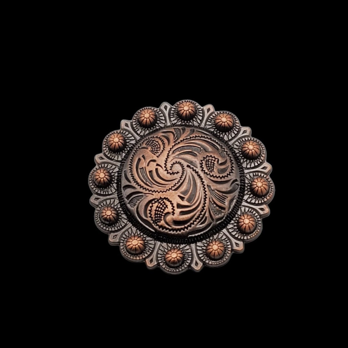Set of 6 - Economy Saddle Set Flat Berry Conchos ACP - Etsy