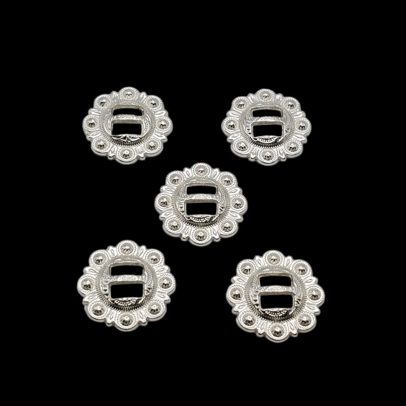 Silver Conchos With Slots - Etsy