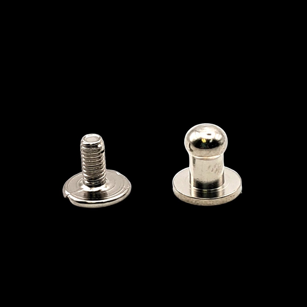 10 Button Studs Small Nickel - Etsy