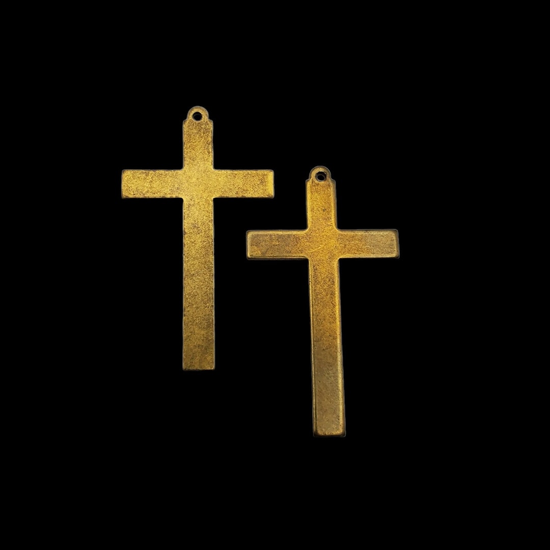 1-1/2" X 2-1/2" Brass Crosses (2 Pkg) - Etsy