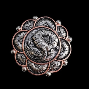 1-1/2" Ransom Rose Screw-back Concho - Etsy