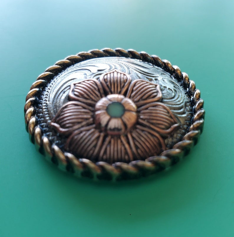 1 3/4 Tri Color Screw Back Concho - Etsy