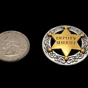 1-1/8" Engraved Border Deputy Sheriff HRSPGP Screw-back Concho - Etsy