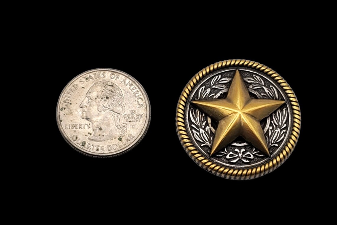 1-1/4" Texhas' Capital Star HRSPGP Screw-back Concho - Etsy