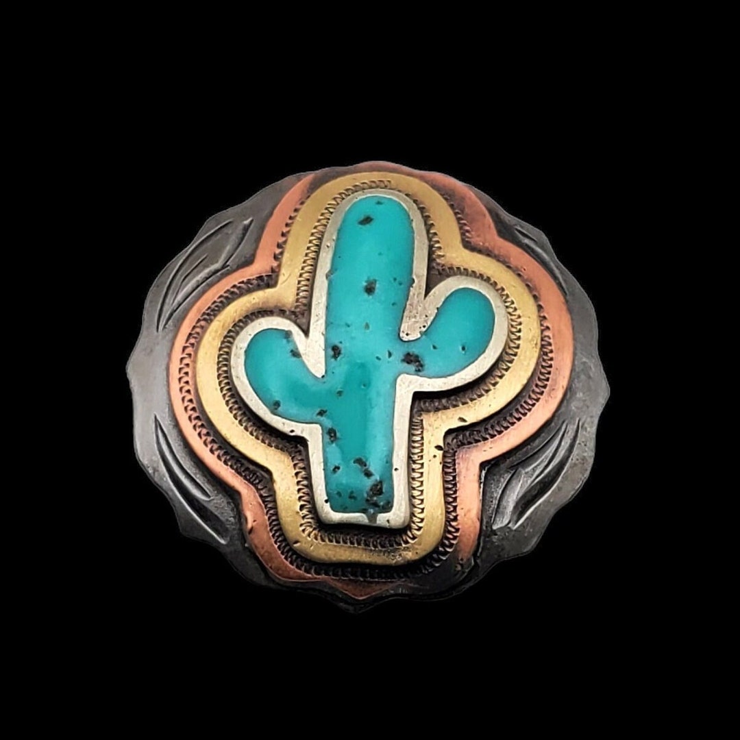 1-1/2" Radiant Cactus Screw Back Concho - Etsy