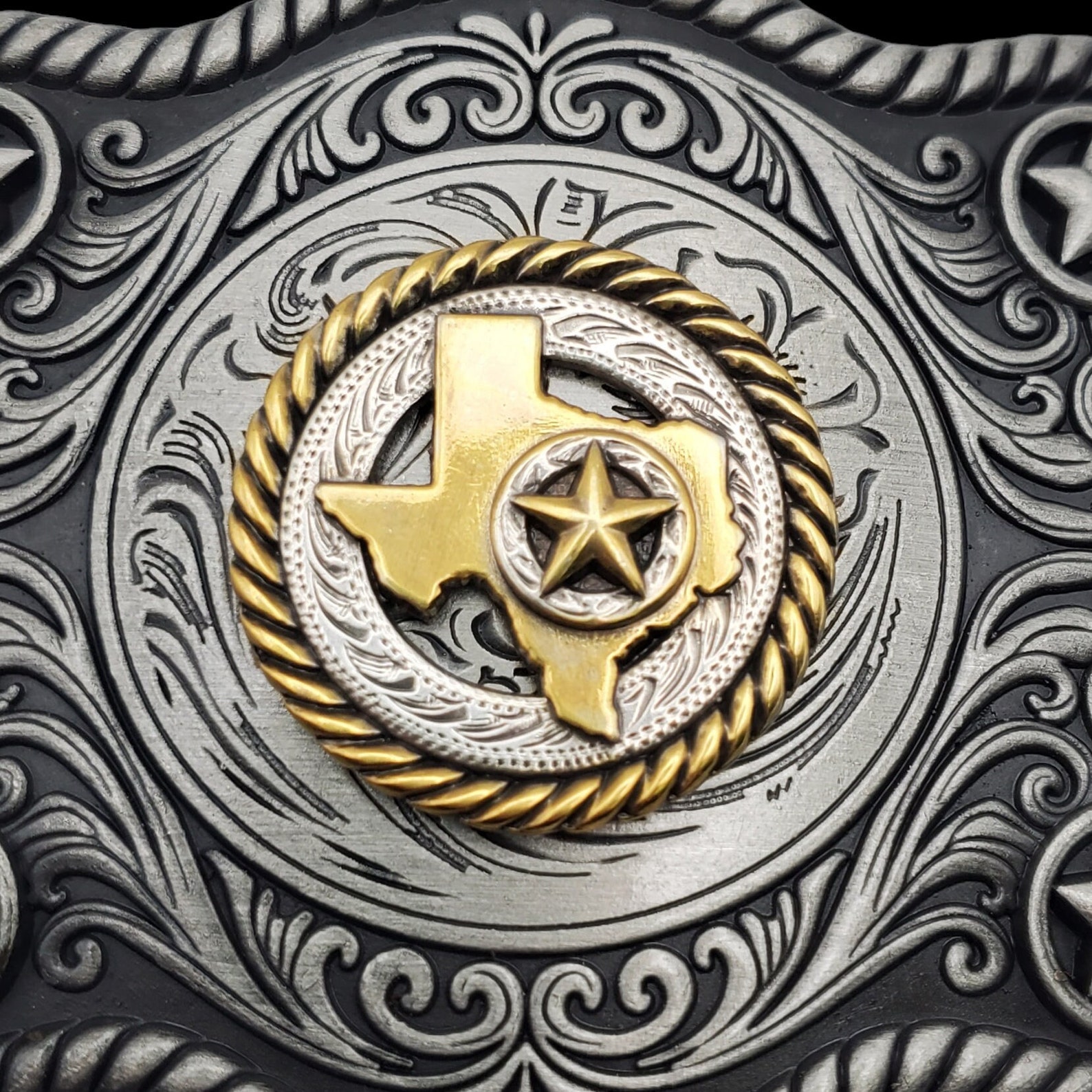 3-1/2" X 4-1/2" Texas Buckle Gunmetal - Etsy