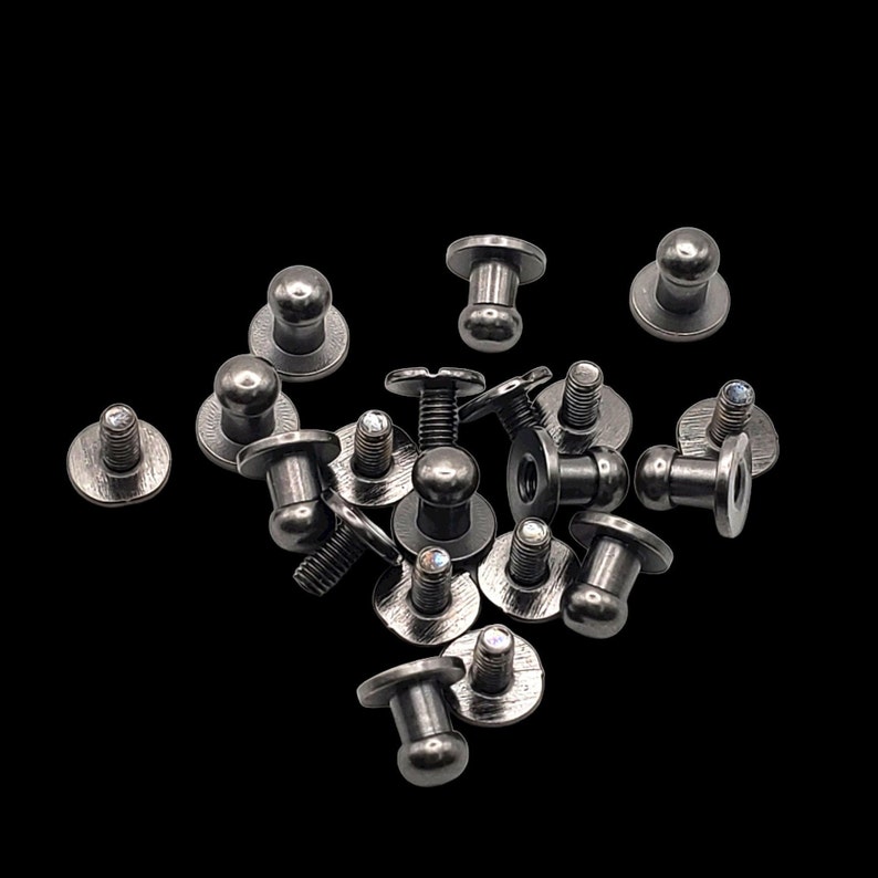 10 Button Studs Small Gun Metal - Etsy