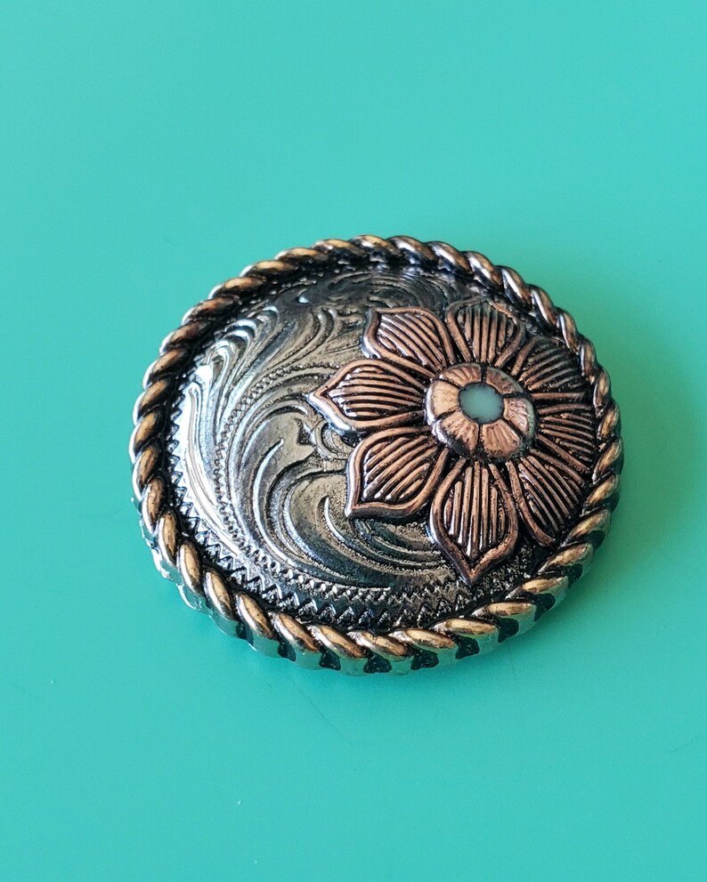 1 3/4 Tri Color Screw Back Concho - Etsy