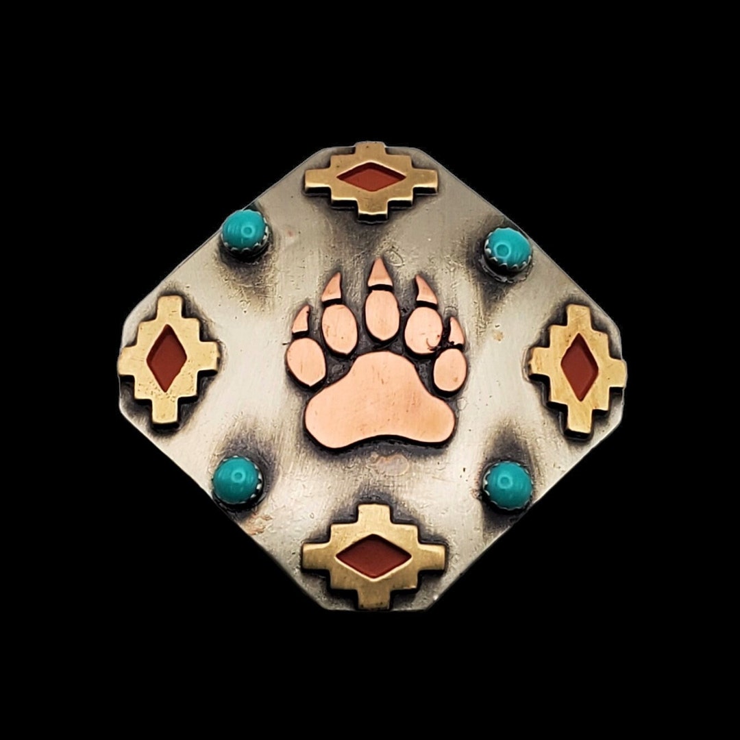 Copper Paw Concho Medium - Etsy