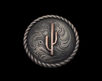 1-1/2" Screw-back Wildflower Concho Antique Nickel & Copper Plated - Etsy