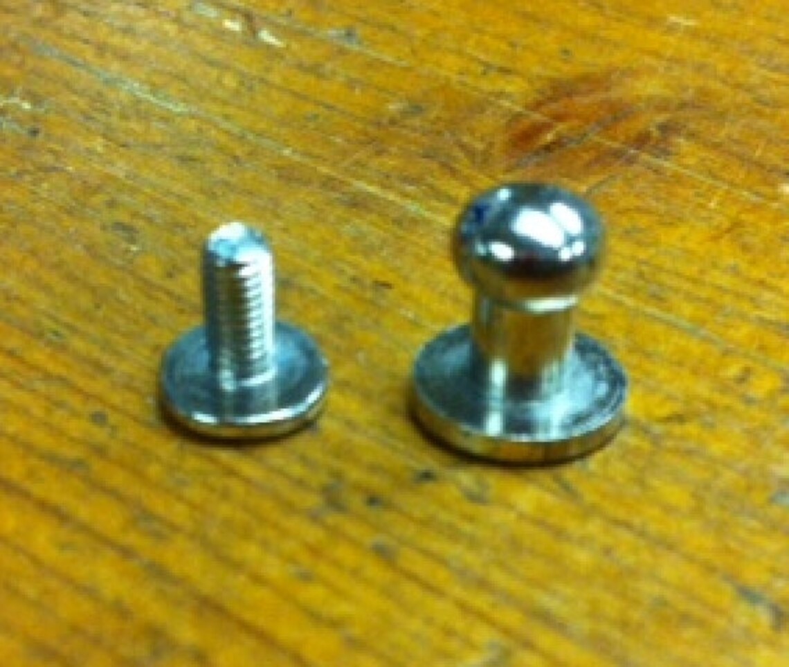10 Button Studs Medium Nickel - Etsy
