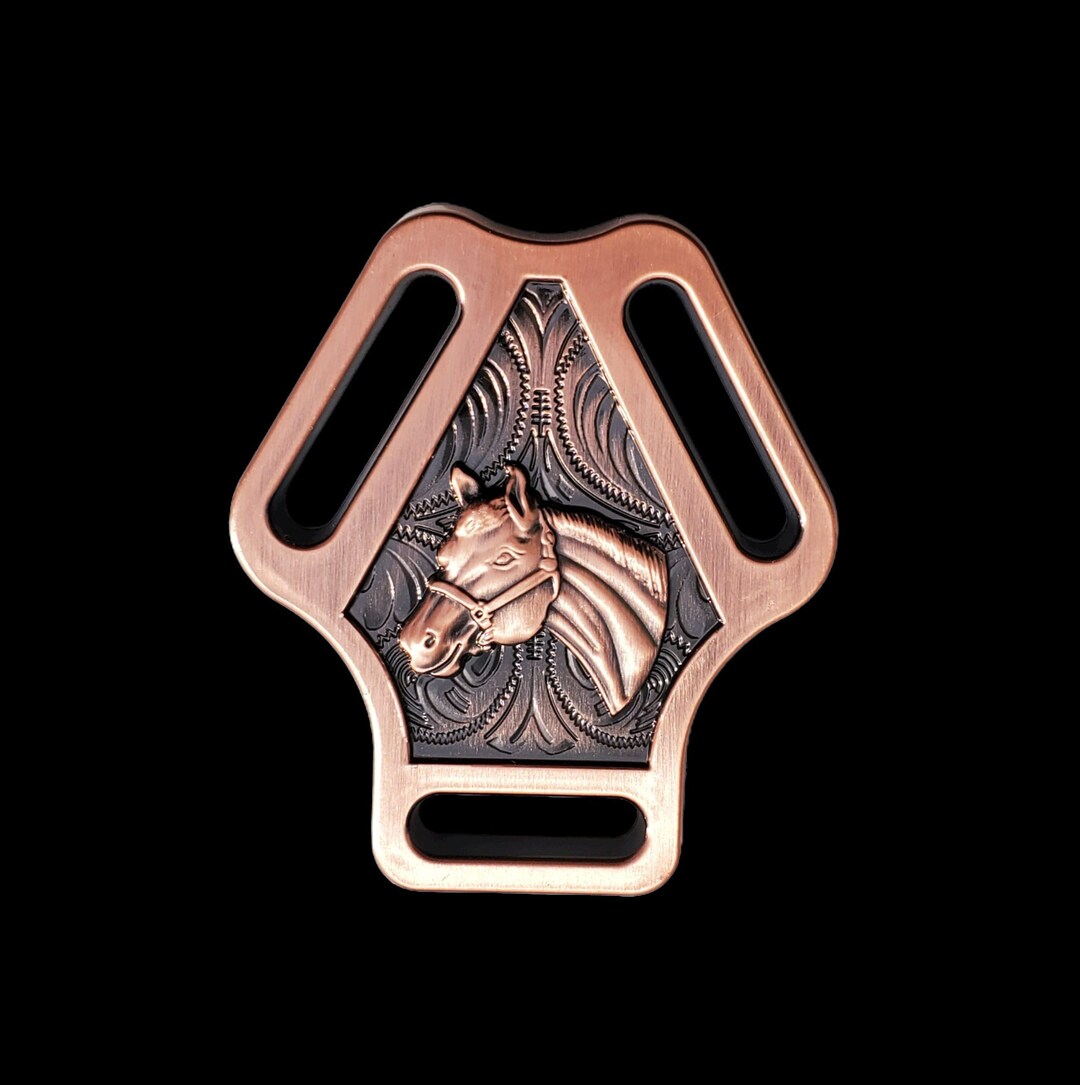2-5/8" X 3" Horse Head Breastplate Antique Copper Plated - Etsy