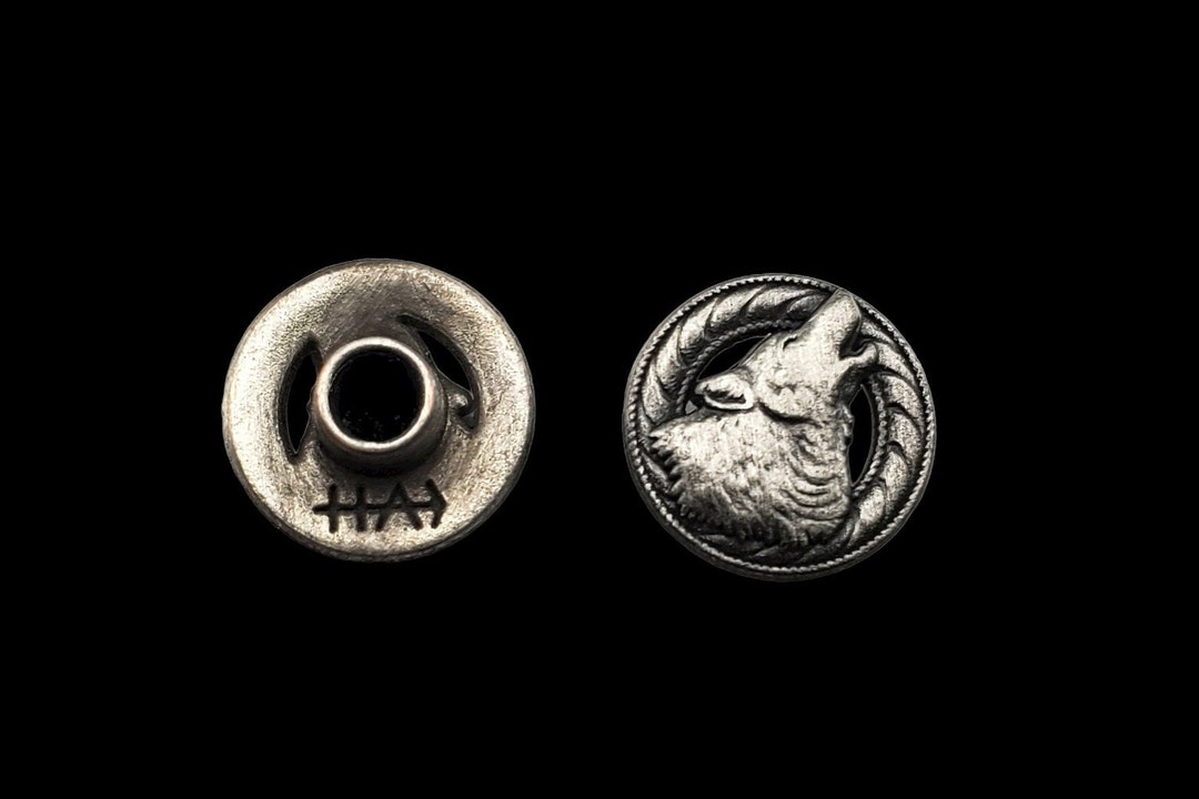 1/2" Mini Wolf Head ANP Screw-back Concho - Etsy