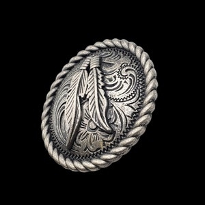 1-1/2" Feathers Concho Antique Nickle Screw-back - Etsy