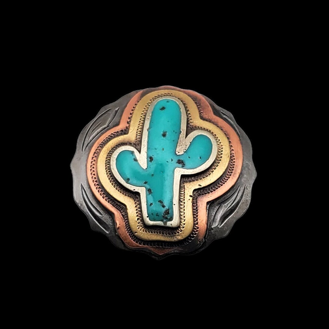 1-1/4" Radiant Cactus Screw Back Concho - Etsy