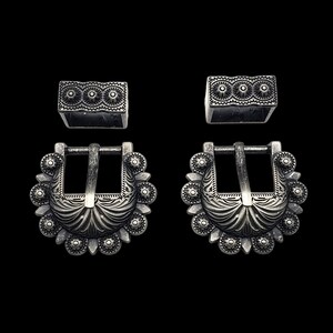 3/4" Berry Edge Buckles and Keepers Ant Nickel (pair) - Etsy