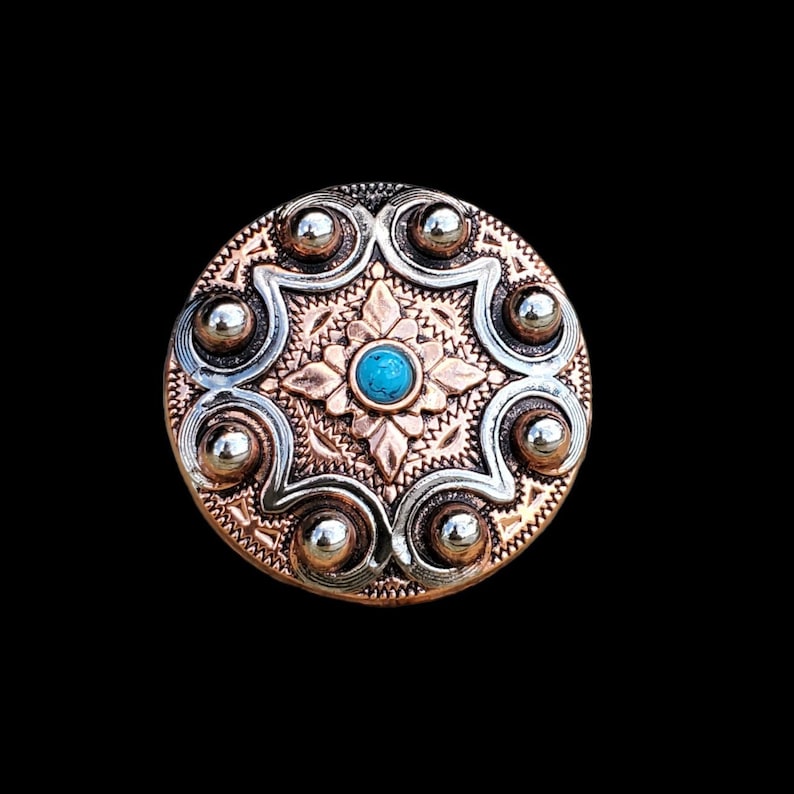 1-1/4" Rio Rancho Screwback Concho Antique Copper, Nickel & Brass ...