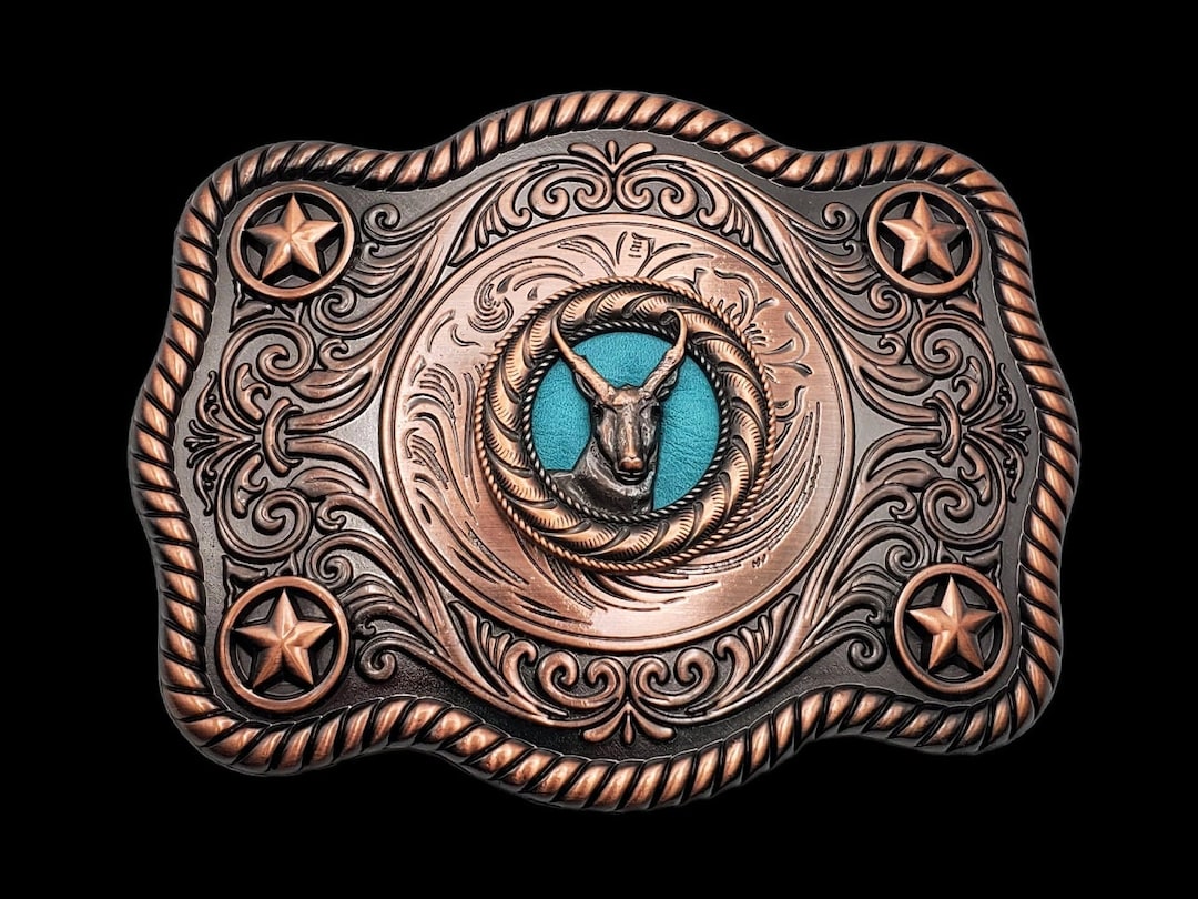 3-1/2" X 4-1/2" Antelope Copper Buckle - Etsy