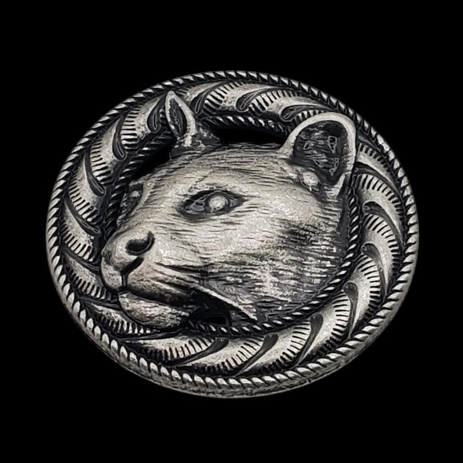 1-3/8" Mountain Lion Screw-back Concho -- ANP - Etsy