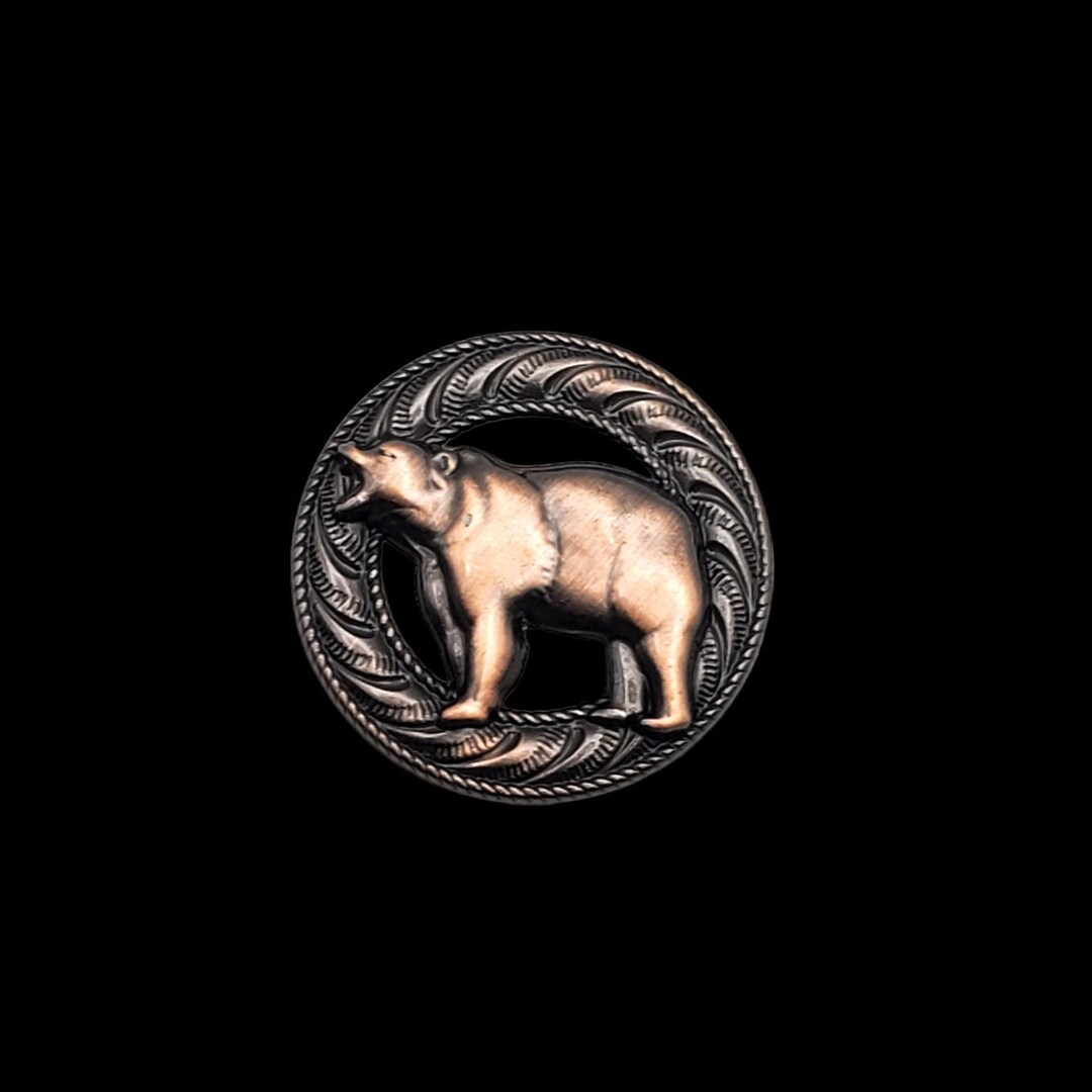 1" Bear Screw-back Concho -- ACP - Etsy