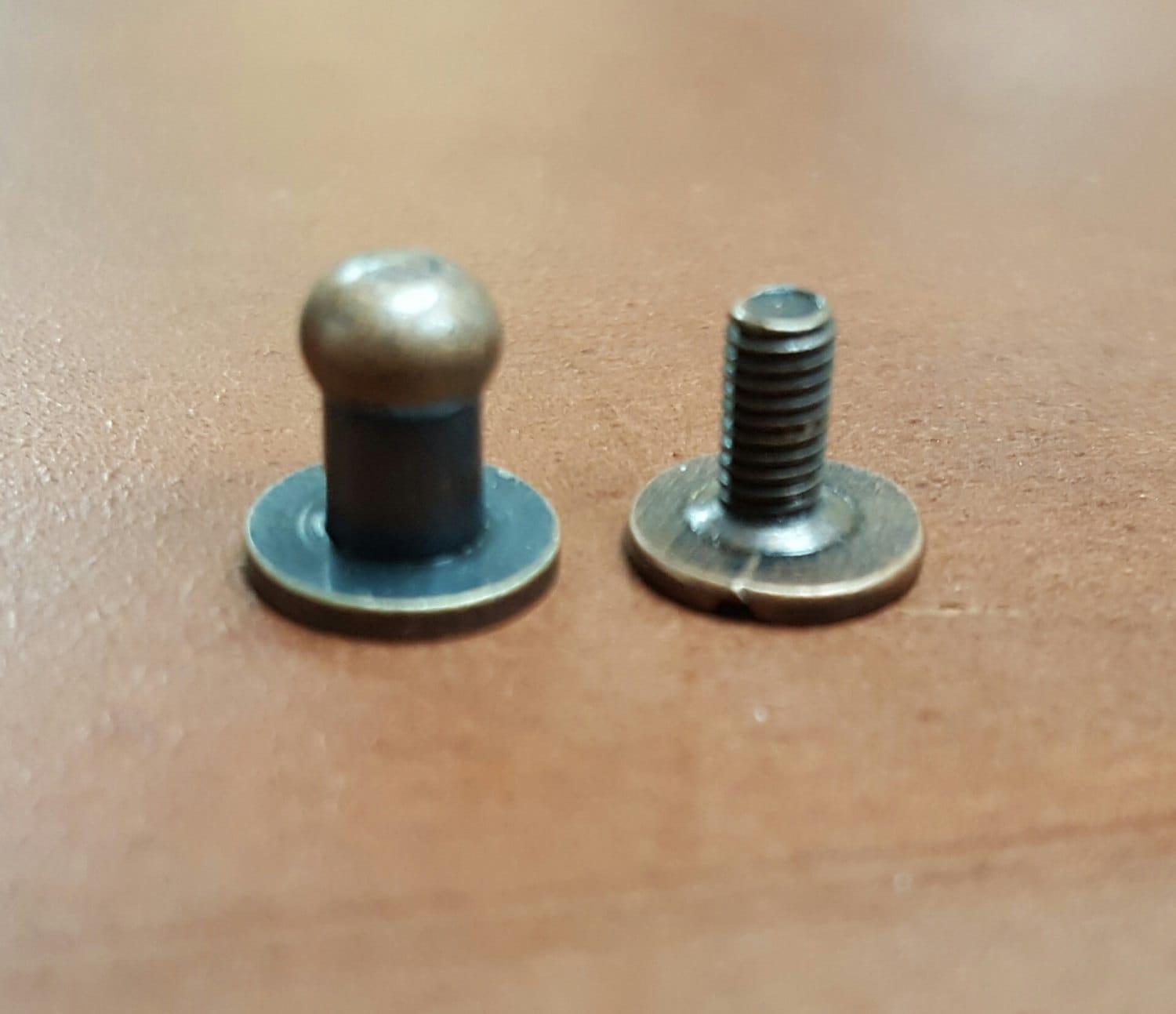 10 Button Studs Small Antique Copper - Etsy