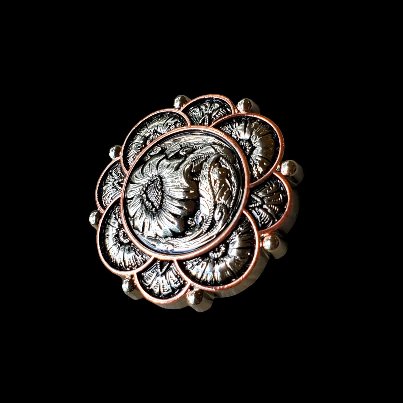 1-1/2" Ransom Rose Screw-back Concho - Etsy
