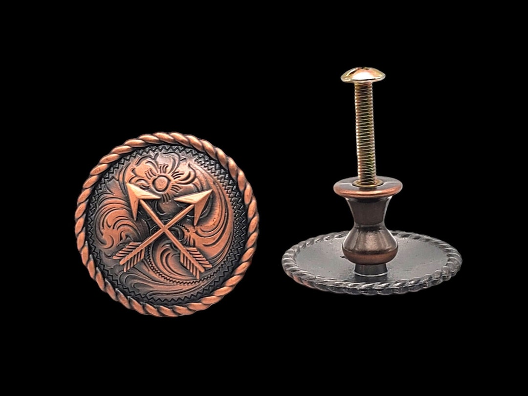 ACP Crossed Arrows Cabinet Knobs (pair) Antique Copper - Etsy