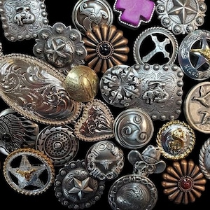 Screwback Concho Grab Bag (25 Conchos) - Etsy