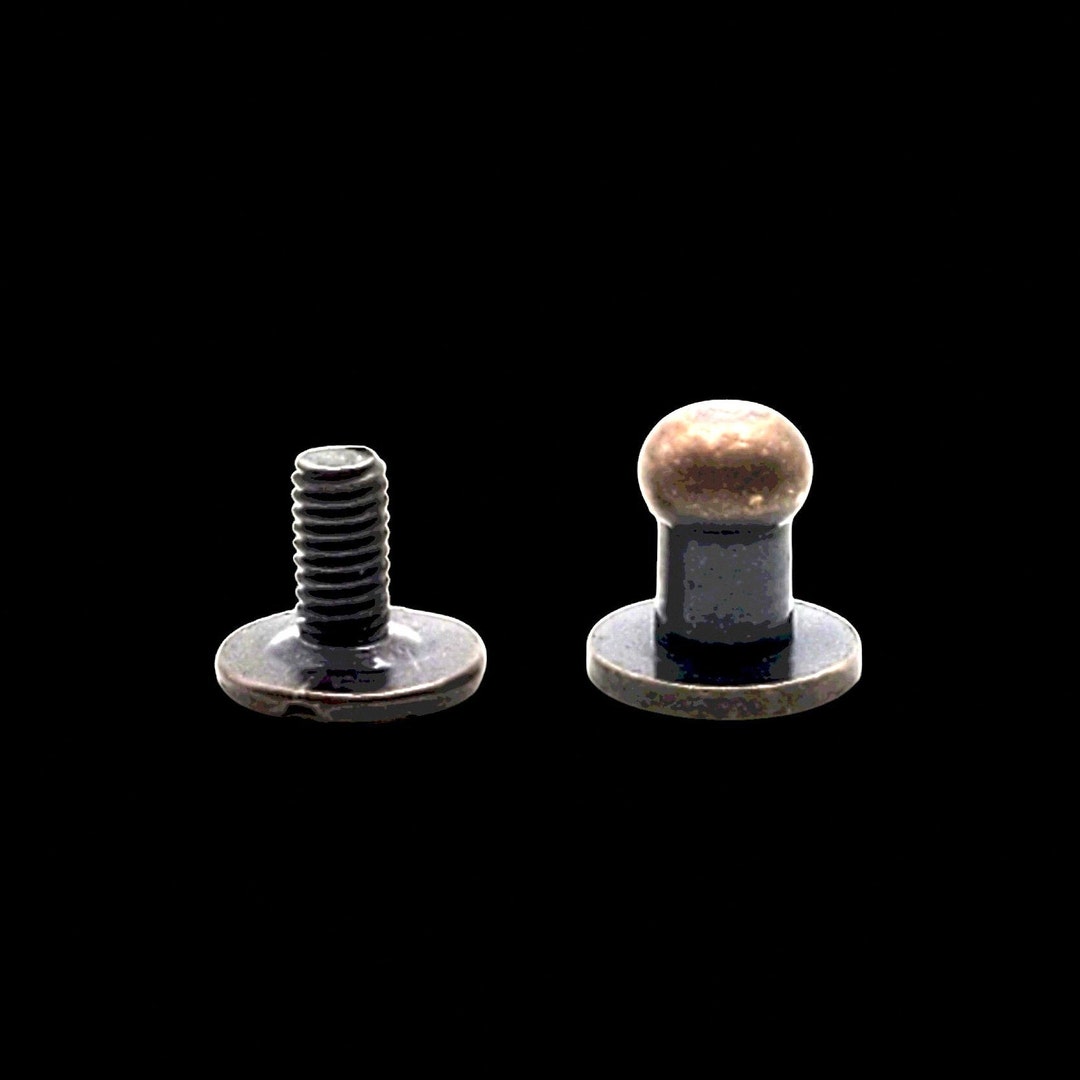 50 Button Studs Small Antique Copper - Etsy