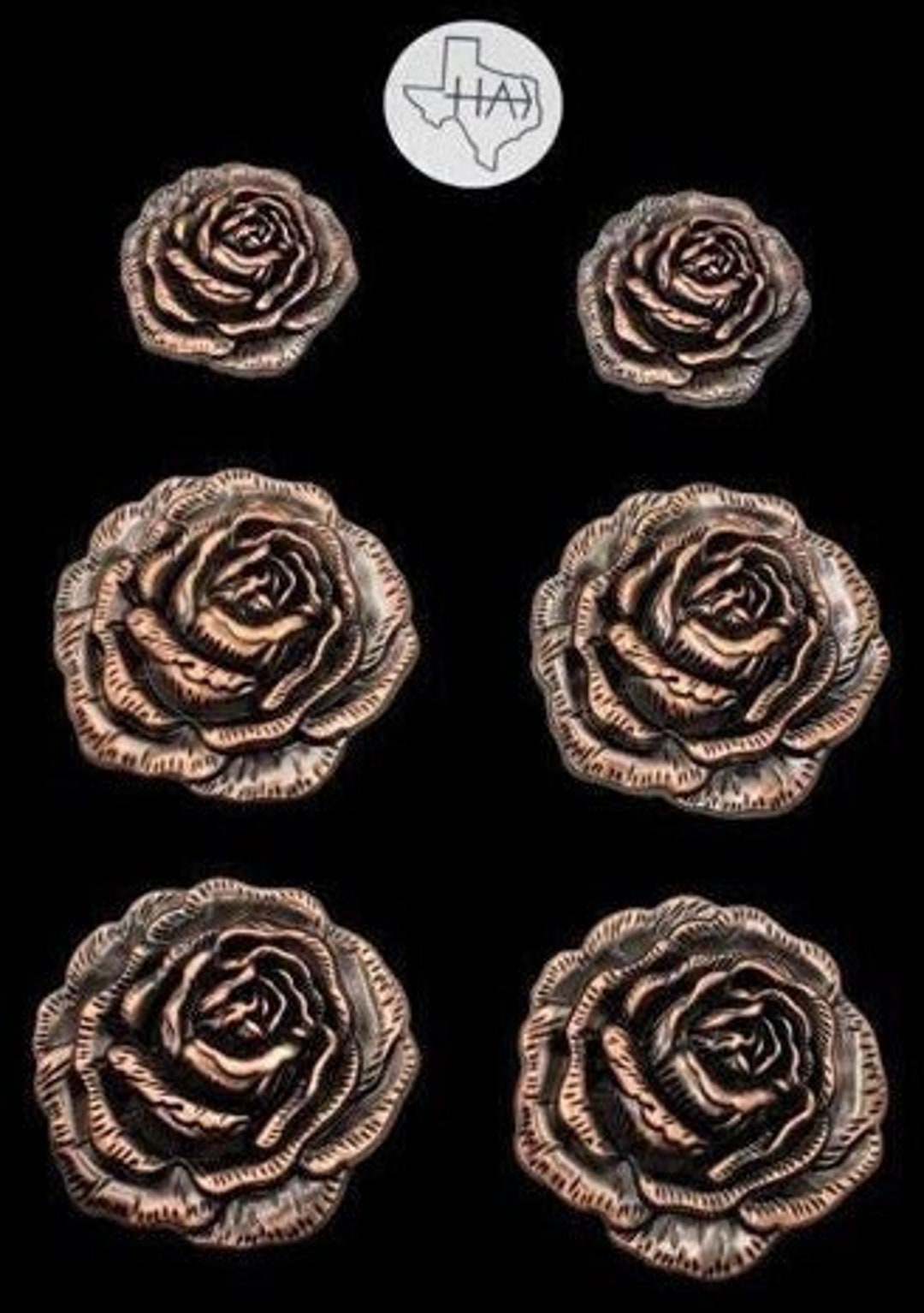Set of 6 - Saddle Set Rose Conchos ACP - Etsy
