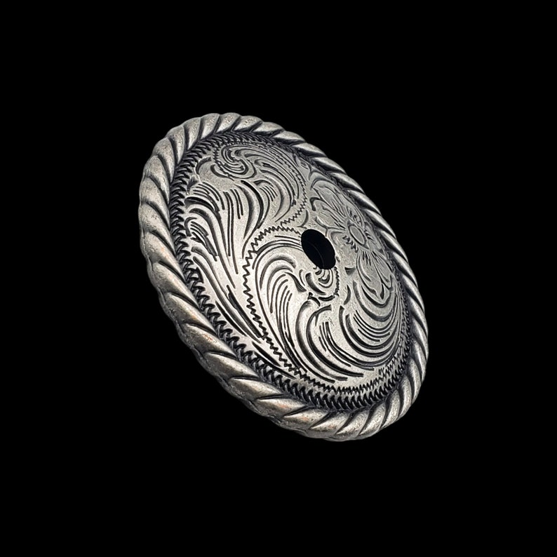 2-1/4" Floral Rope Edge W/hole Antique Silver - Etsy