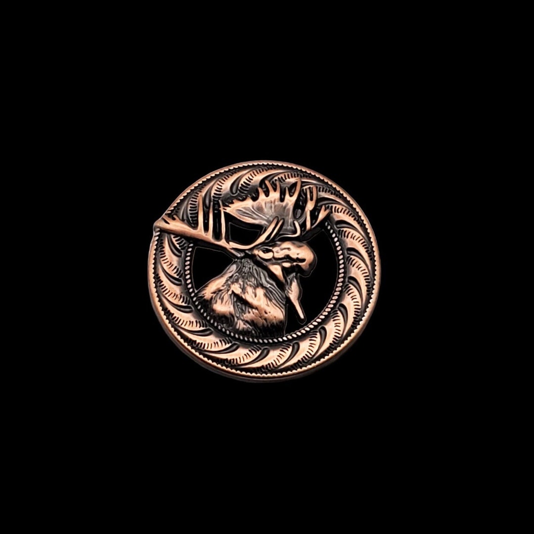 1" Moose Screw-back Concho -- ACP - Etsy